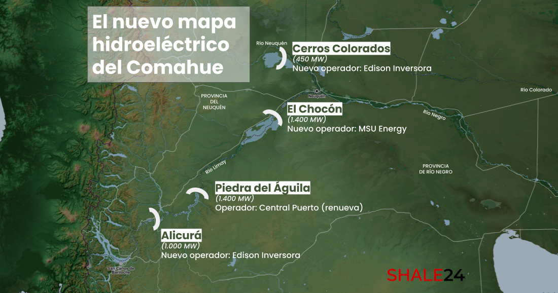 Edison Inversora ganó la concesión Cerros Colorados: cómo queda el mapa ...